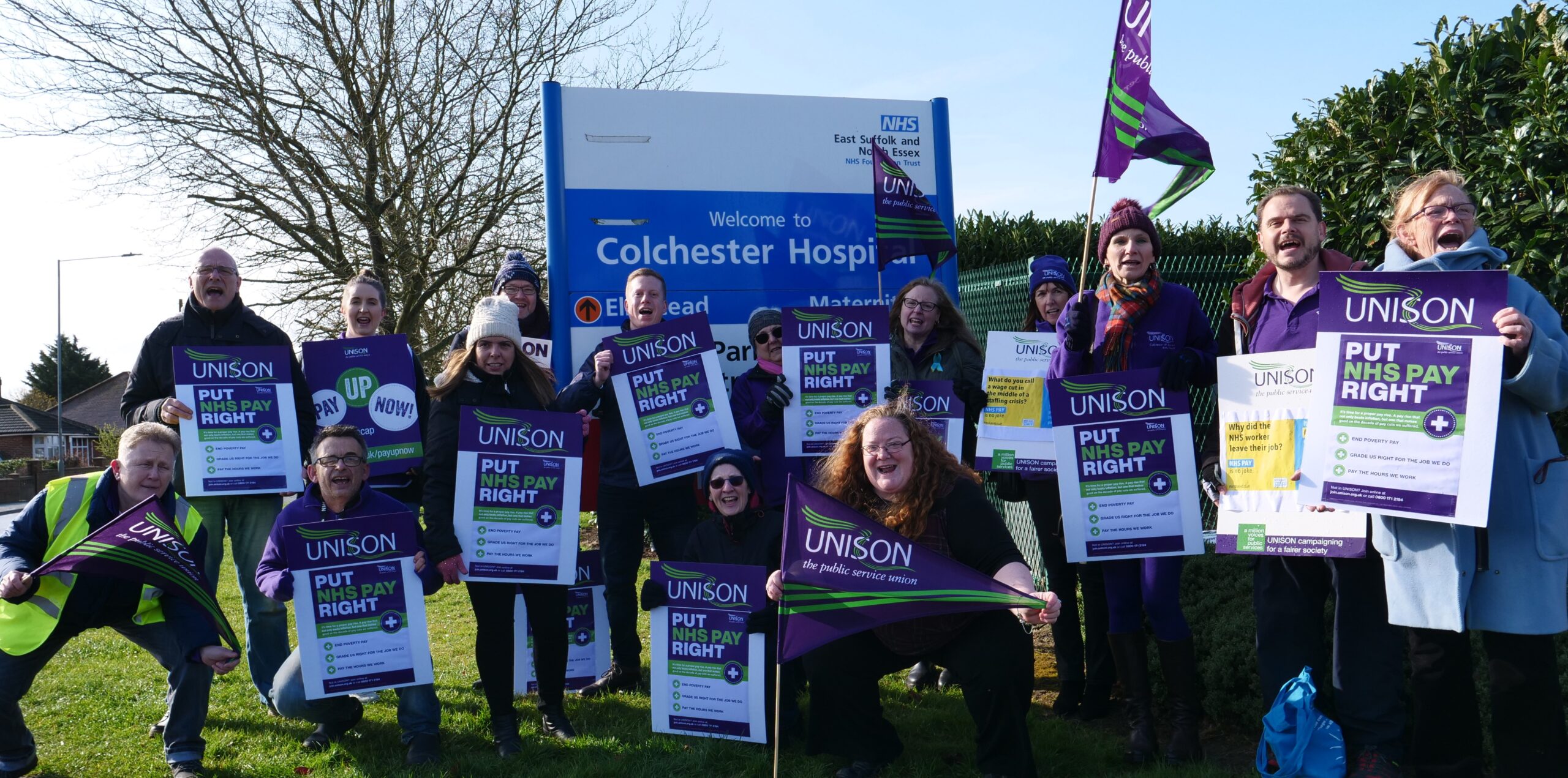 NHS staff protest outside Colchester Hospital on day they should have ...