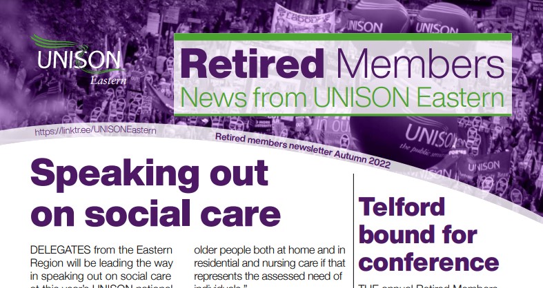 Standing up for social care | News | News | UNISON Eastern