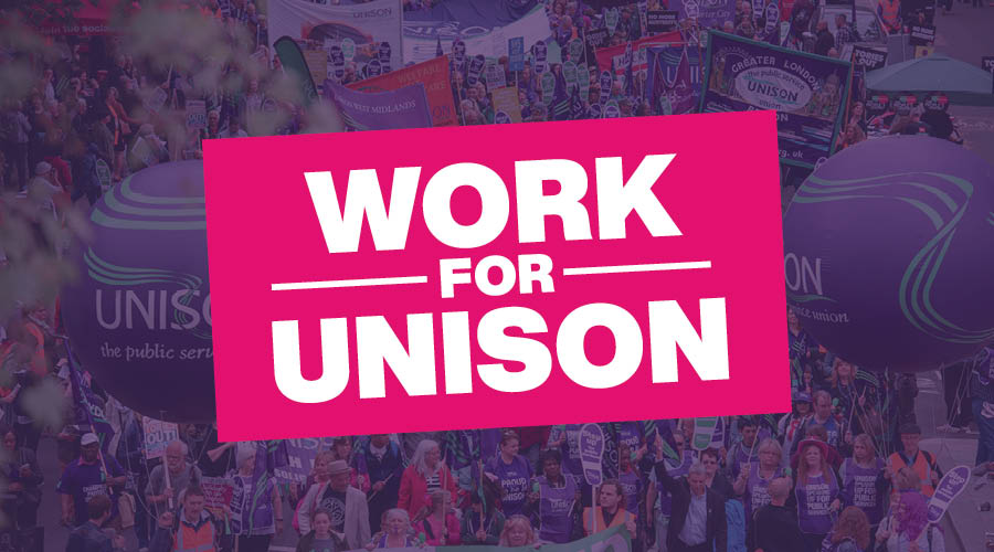 Want to work for UNISON? | Article, News | News | UNISON Eastern